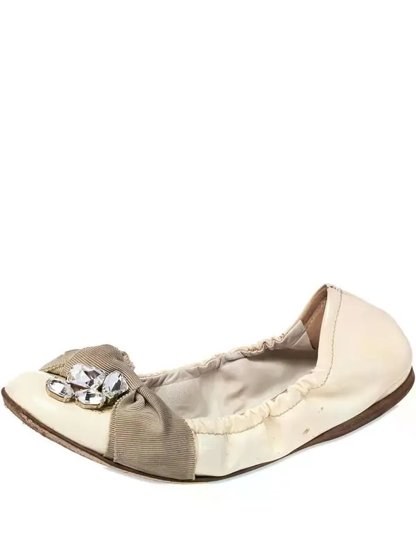 Miu Miu Crystal-embellished Ballet Flats