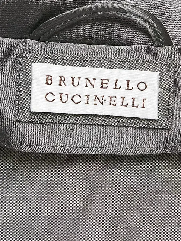 Brunello Cucinelli Cotton Blazer With Satin Collar