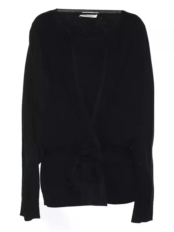 Marina Rinaldi Belted Open Front Cardigan