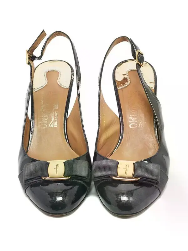 FERRAGAMO Signature Bow Slingback Pumps