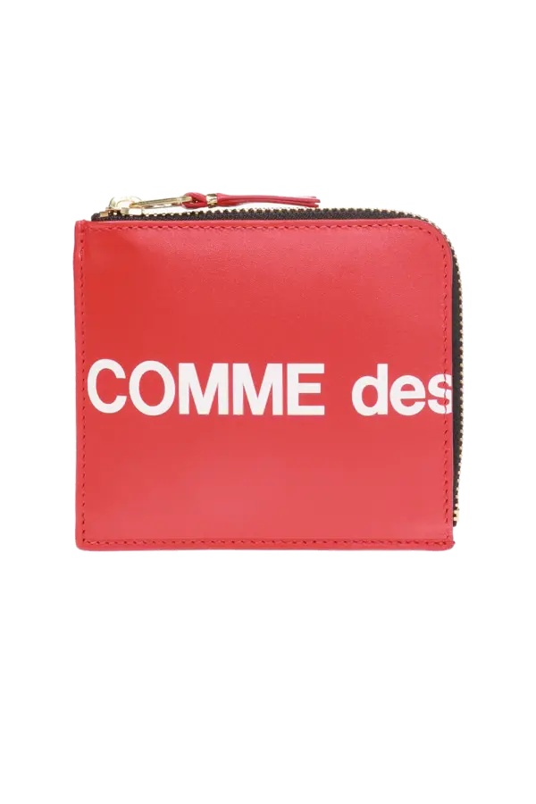Comme Des Garçons Wallet With Printed Logo - Red