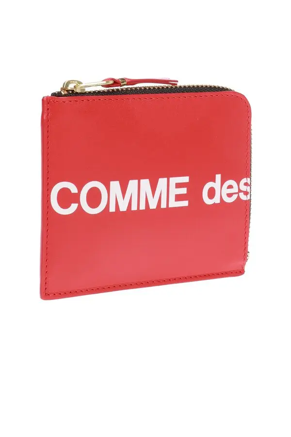 Comme Des Garçons Wallet With Printed Logo - Red