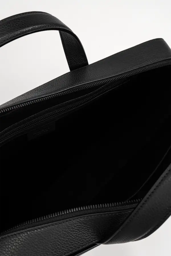 FERRAGAMO Leather Briefcase - Black