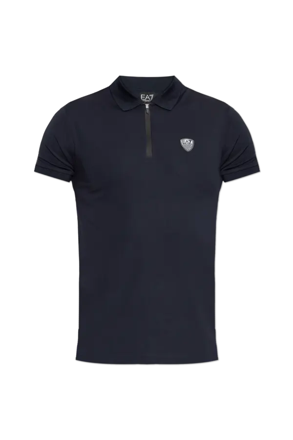 Emporio Armani Polo With Logo Patch - Navy Blue