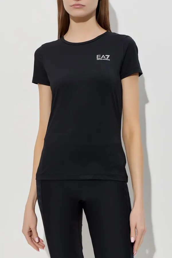 EA7 Logo-printed T-shirt - Black
