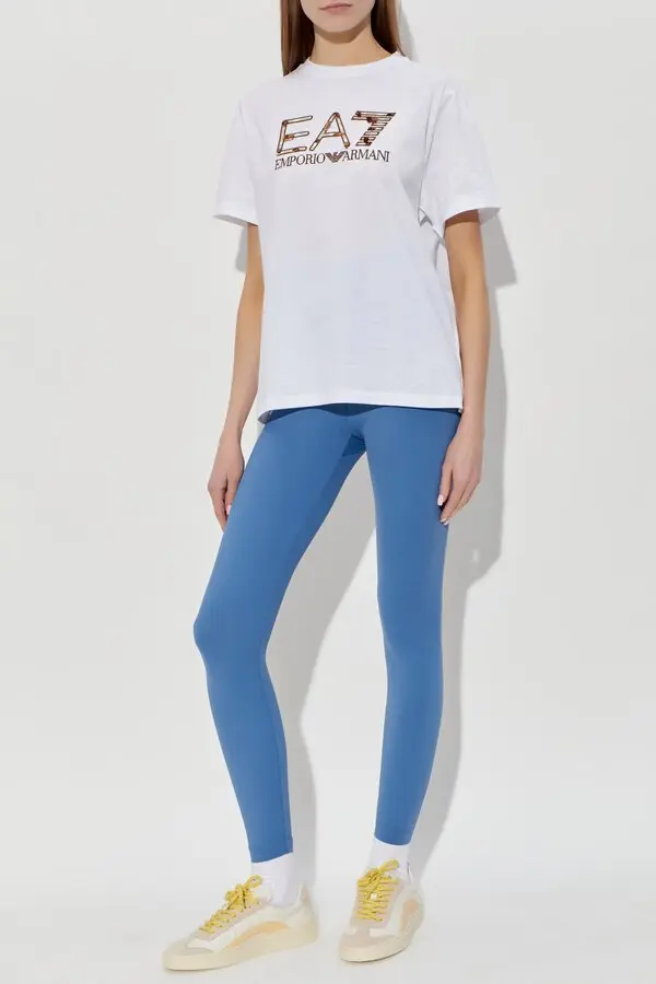 EA7 Training Leggings With Logo - Blue