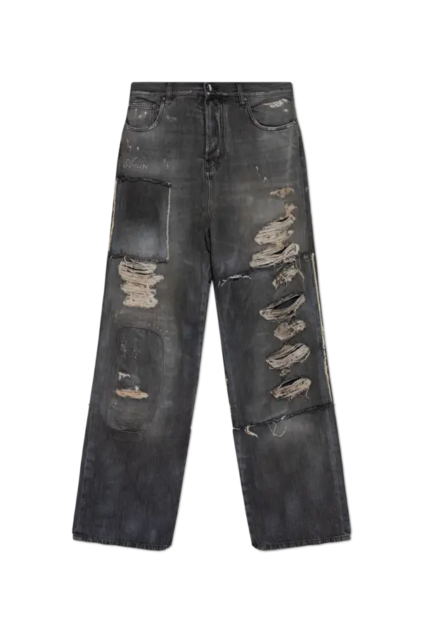 Amiri Logo Jeans - Grey