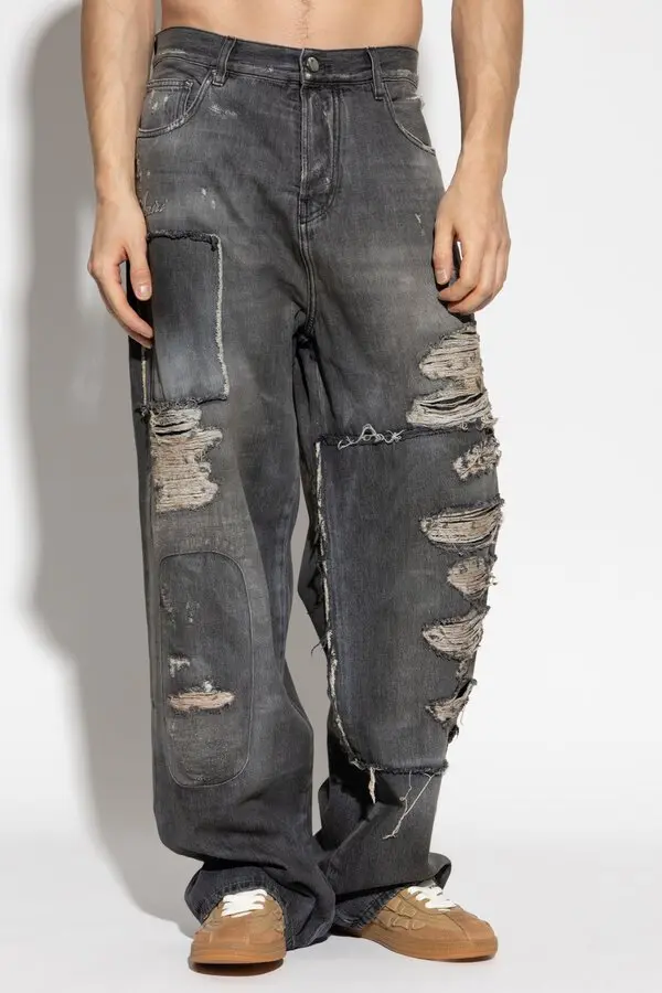 Amiri Logo Jeans - Grey