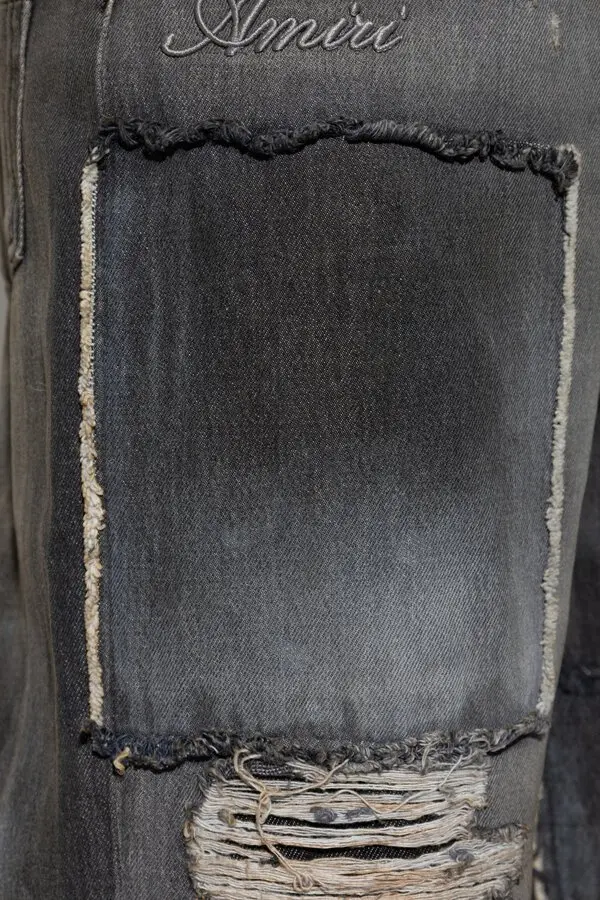 Amiri Logo Jeans - Grey