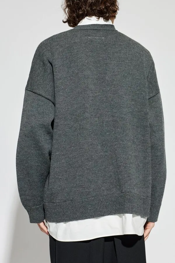MAISON MARGIELA Cardigan With Shirt Elements