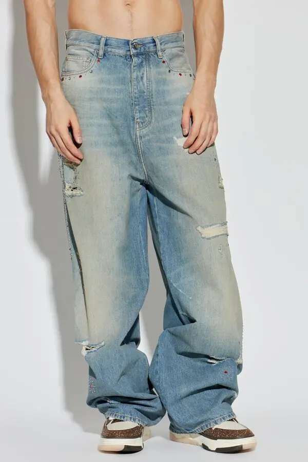 Amiri Jeans With Shimmering Embellishments