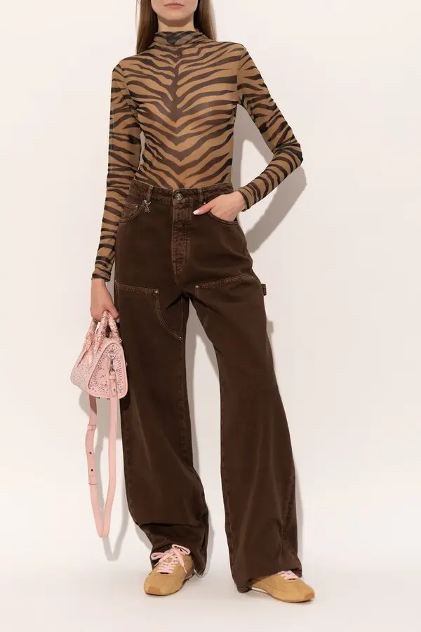 Amiri Zebra Pacific Flat Sneakers - Brown
