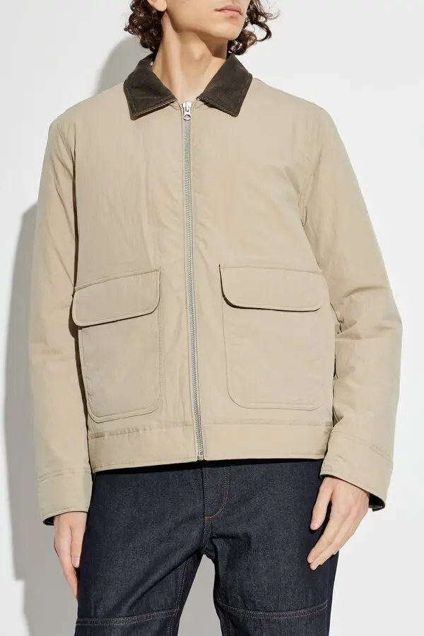 Rag & Bone Jacket With Corduroy Collar - Cream