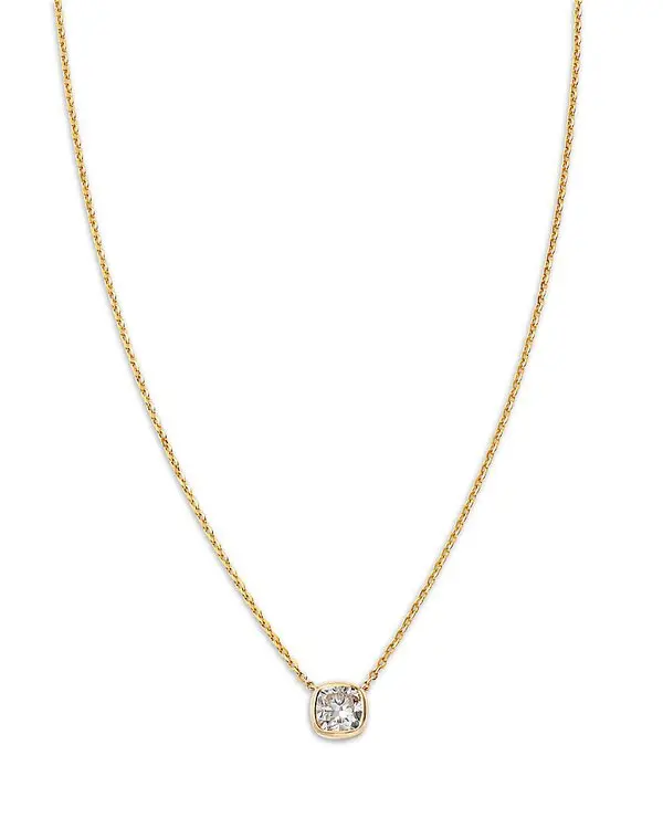 Bloomingdale'S Lab Grown Diamond Solitaire Pendant Necklace - Gold