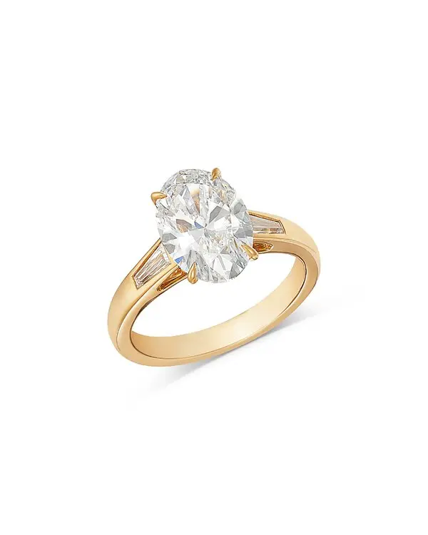 Bloomingdale'S Lab Grown Diamond Engagement Ring 3.25 Tcw - Gold