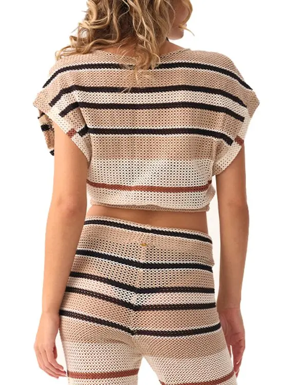 PQ SWIM Renee Cropped Top - Pacific