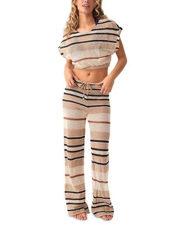 PQ SWIM Renee Cropped Top - Pacific