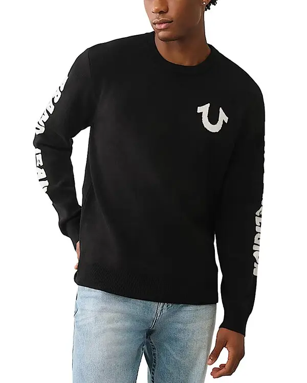 True Religion Long Sleeve Tr Logo Sweater