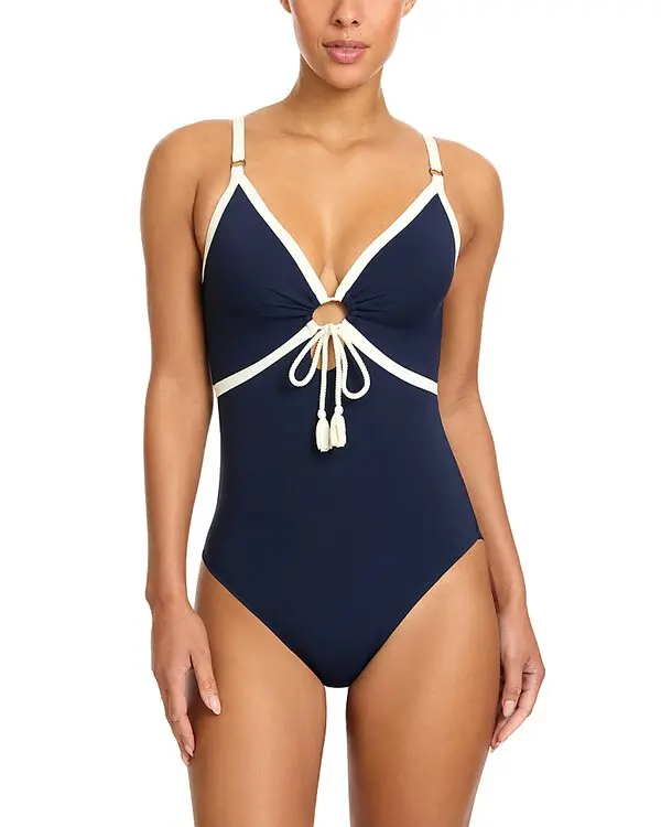 Robin Piccone Tierna One-piece Swimsuit - Navy/cream