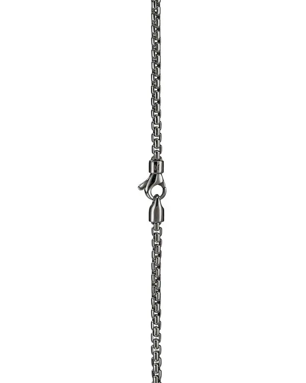 John Hardy Dark Chain Box Link Necklace - Silver
