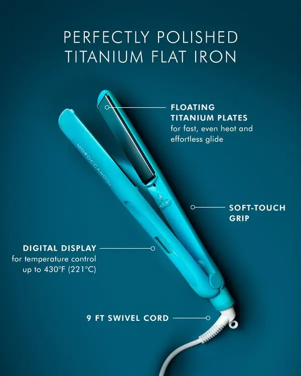 MOROCCANOIL Perfectly Polished Titanium Flat Iron