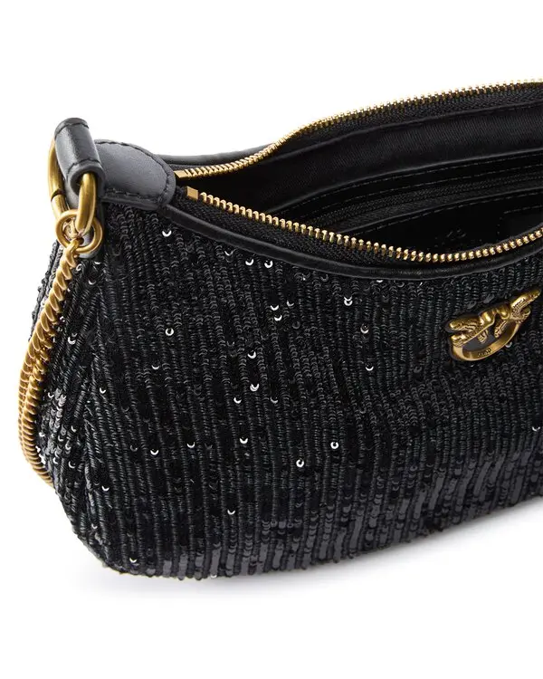 Pinko Half Moon Sequin Crossbody