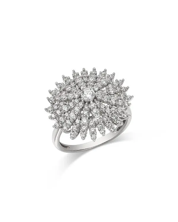 Bloomingdale'S 14k Diamond Starburst Ring 1.50 Tcw - White Gold