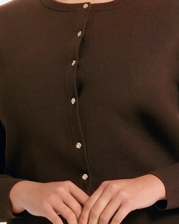 ESTELLE Jasmine Cardigan - Chocolate