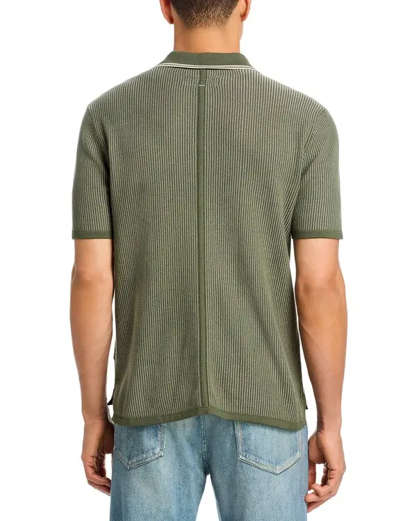 Rag & Bone Harvey Tipped Polo Shirt - Green