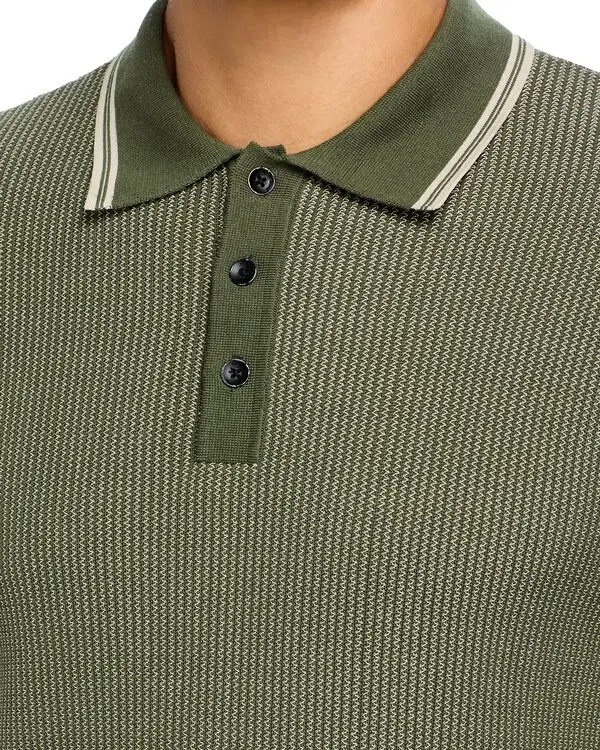 Rag & Bone Harvey Tipped Polo Shirt - Green