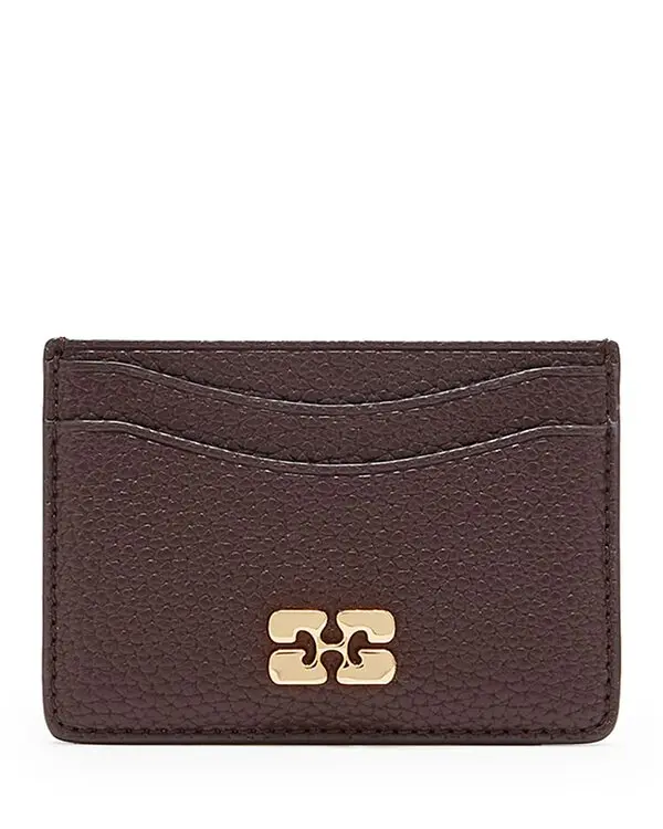 GANNI Bou Card Holder - Chicory Coffee