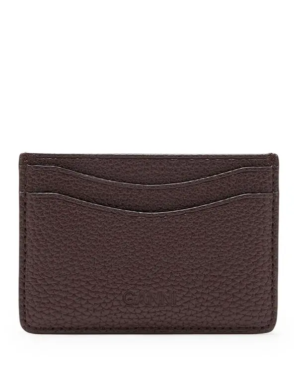 GANNI Bou Card Holder - Chicory Coffee