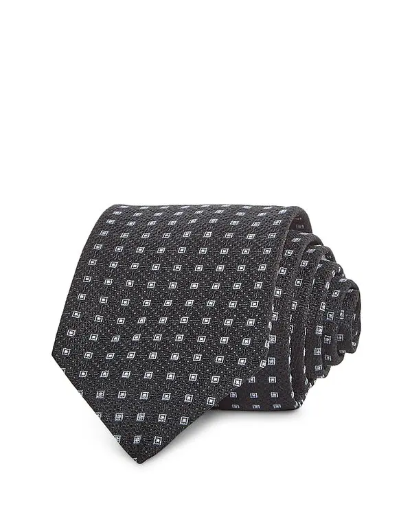 BOSS Silk Grid Neck Tie - Dark Blue