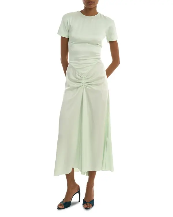 Victoria Beckham Gathered T-shirt Midi Dress