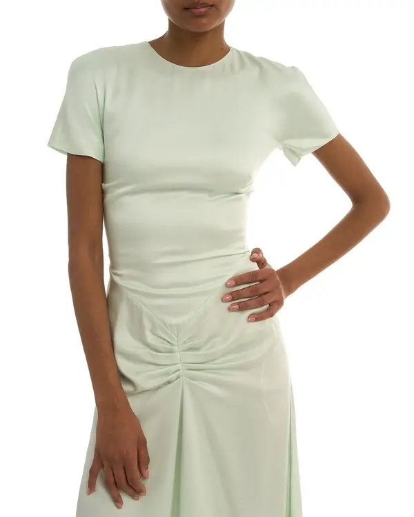 Victoria Beckham Gathered T-shirt Midi Dress