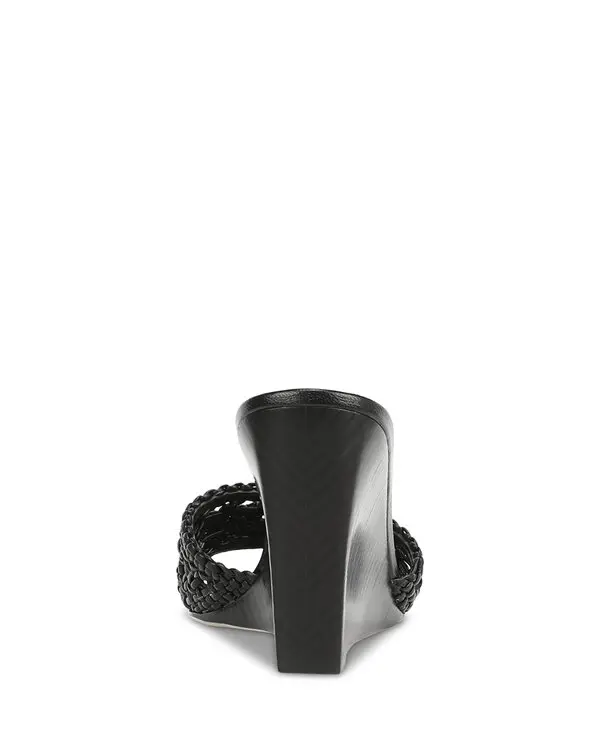 Veronica Beard Ellen Woven Wedge Sandals - Black