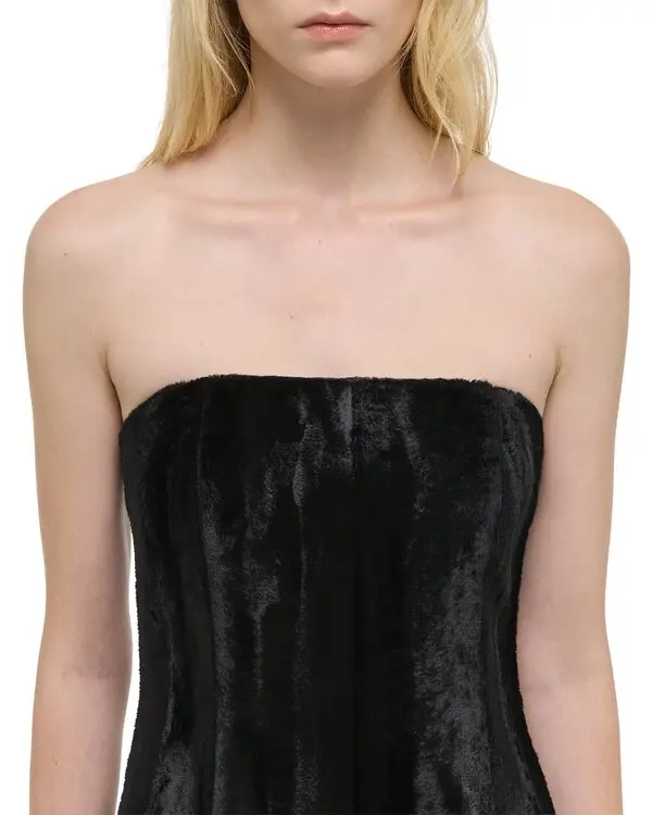 Helmut Lang Faux Fur Midi Dress