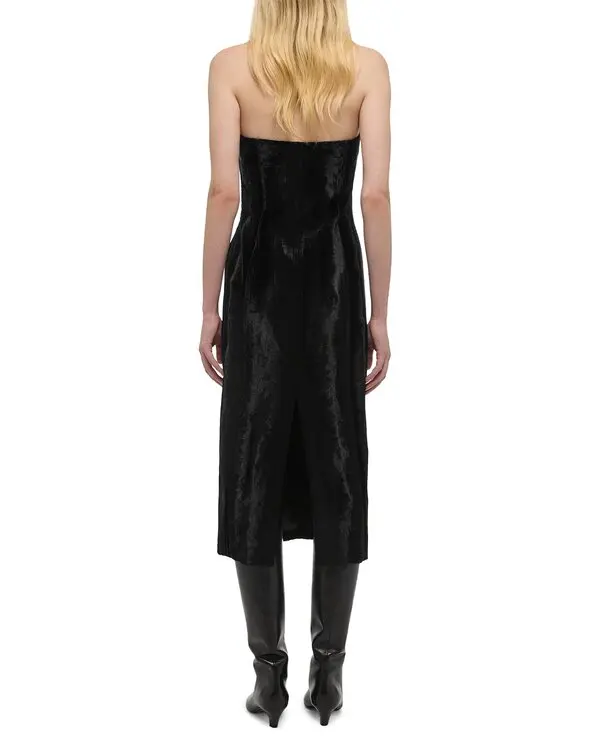 Helmut Lang Faux Fur Midi Dress