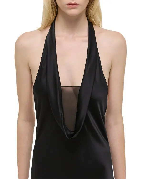 Helmut Lang Silk Halter Dress