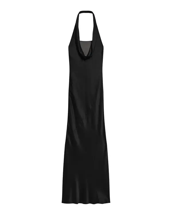 Helmut Lang Silk Halter Dress