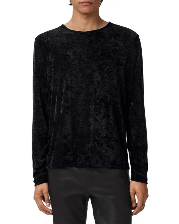 John Varvatos Velvety Long Sleeve Tee - Black