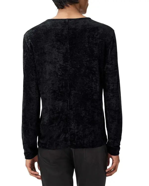 John Varvatos Velvety Long Sleeve Tee - Black