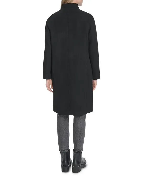 Cole Haan Asymmetric Chevron Wool Blend Coat