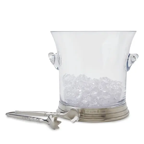 MATCH Crystal Ice Bucket And Tongs - No Color