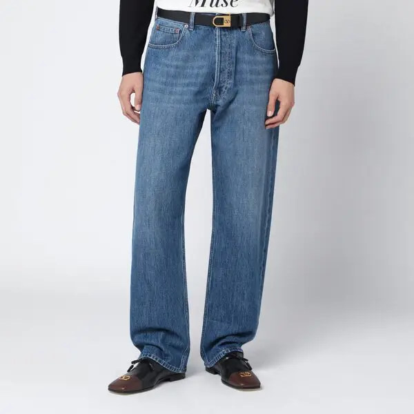 Valentino Garavani Cotton Denim Jeans - Blue
