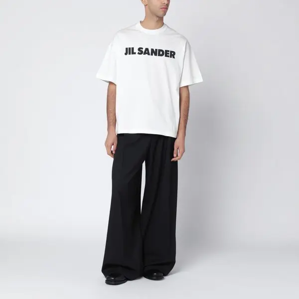 JIL SANDER Boxy T-shirt With Logo - White