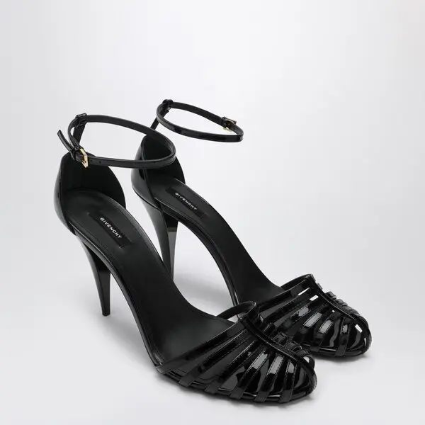 Givenchy Patent Leather Cage Heeled Sandals