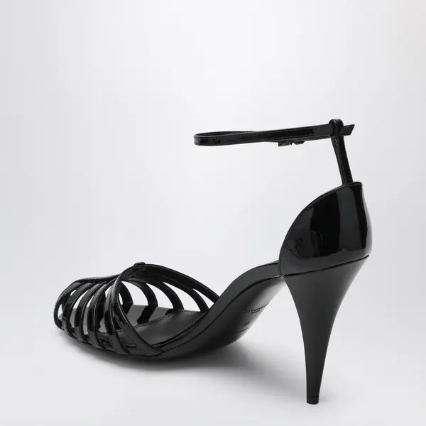 Givenchy Patent Leather Cage Heeled Sandals