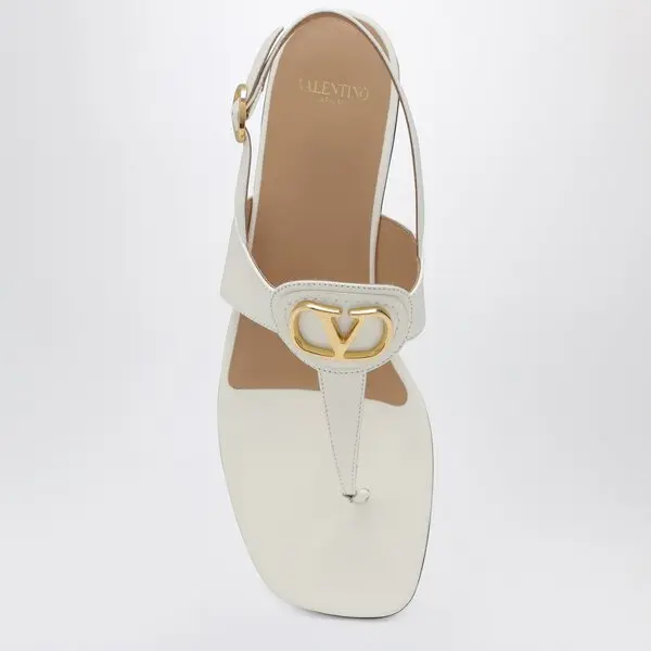 Valentino Garavani Vlogo Signature Thong Sandals - White