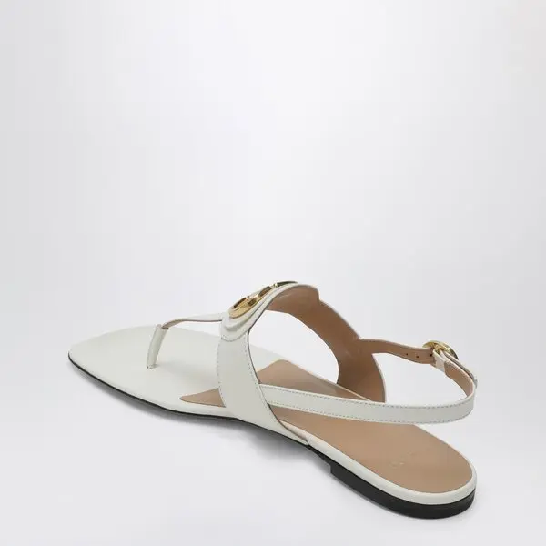 Valentino Garavani Vlogo Signature Thong Sandals - White